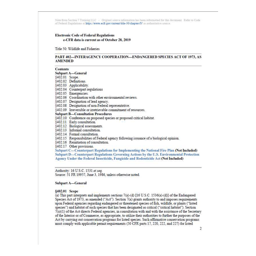 Resources – Section 7 Training